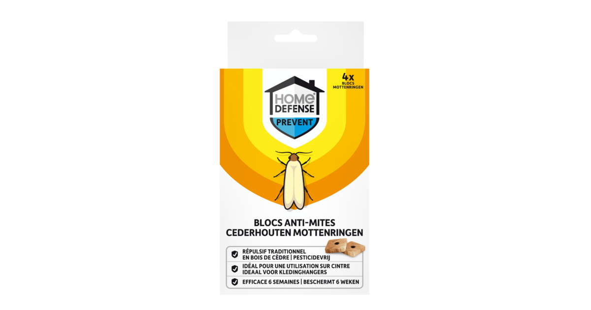 HOME DEFENSE® Kledingmotten Ringen 4 stuks, 4 stuks | Home Defense